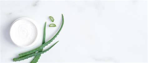 천연 화장품 스킨 케어 모이스처 라이저 크림 항아리와 대리석 배경에 슬라이스 줄기 알로에 베라 플랫 레이 상단 보기 스킨 케어와 뷰티 트리트먼트 컨셉 0명에 대한 스톡 사진