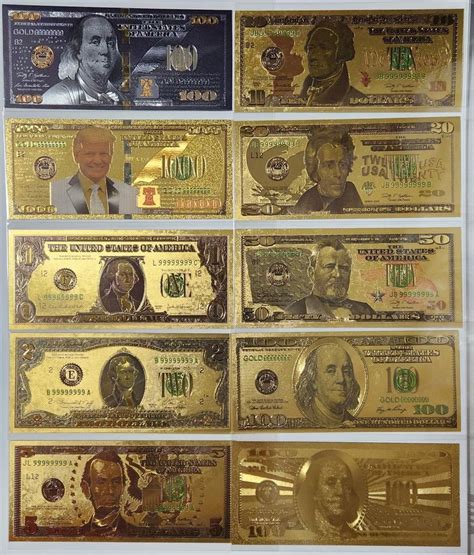 금박 미국달러 10종 세트 헬로마켓