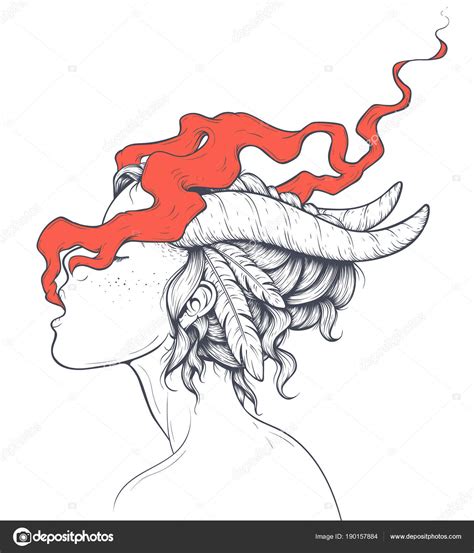 Girl Smoking Drawing