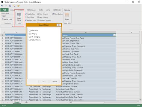 Adding An Excel Like Table Slicer To Your Javascript Application With