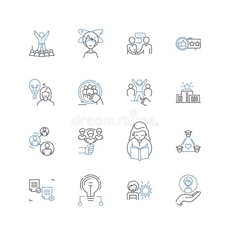 Risk Management And Mitigation Line Icons Collection Strategy
