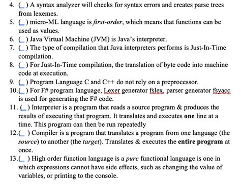 Solved 4 1 A Syntax Analyzer Will Checks For Syntax Errors