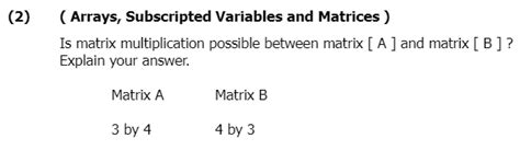 Solved Arrays Subscripted Variables And Matrices Is Chegg