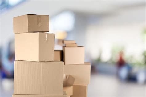 Premium Photo Cardboard Boxes Pile Clipping Path