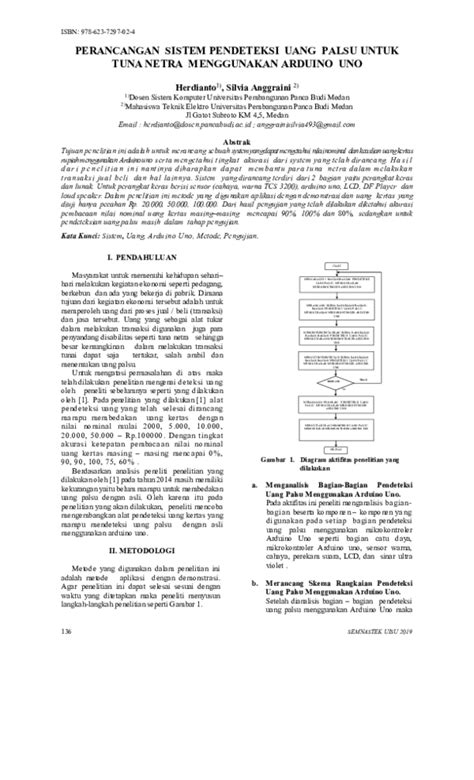 Pdf Perancangan Sistem Pendeteksi Uang Palsu Untuk Tuna Netra Menggunakan Arduino Uno