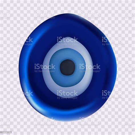 3d 사악한 눈 그리스 어 또는 터키 신비 한 현대 부적 시원한 부적 영적 종교적 상징 비전과 지식 발견 영혼 에너지의 유리 기호 파란 악한 눈 벡터 일러스트레이션 3차원