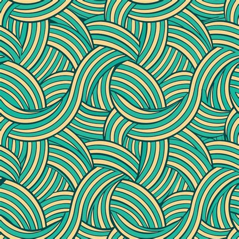Seamless Vector Abstract Pattern With Rounded Irregular Compound Lines Inspired By Nature