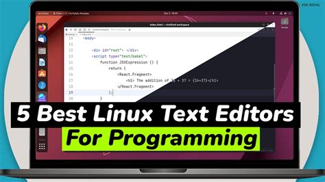 TOP 5 Best Linux Text Editors For Programming Coding YouTube