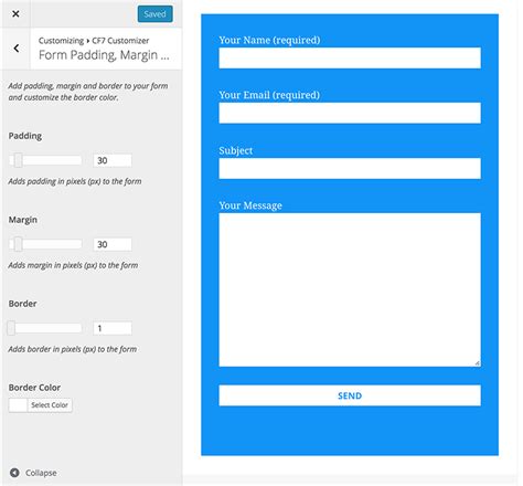 Introducing CF7 Customizer Form Styling Via WP Customizer