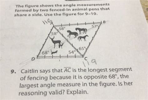Solved The Figure Shows The Angle Measurements Formed By Two Chegg Com