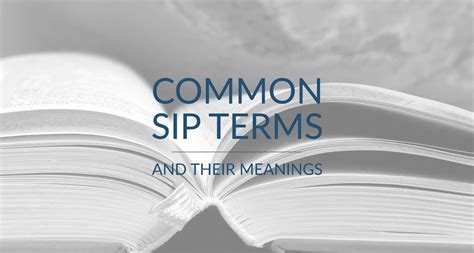 Sip Meaning Common Terms And Definitions