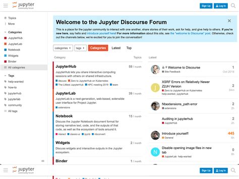 Jupyter Community Forum Discover Discourse Discover