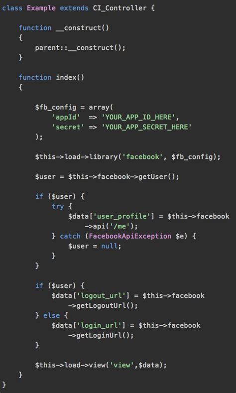 How To Integrate Facebook Login To My Codeigniter Website Quora