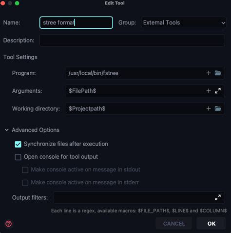 Process Hangs While Running Ruby Formatter Stree As External Tool
