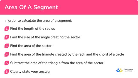 Area Of A Segment Gcse Maths Steps Examples And Worksheet
