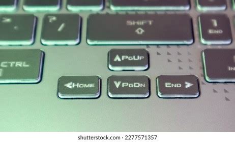 Laptop Arrow Keys Green Light Blurred Stock Photo Shutterstock