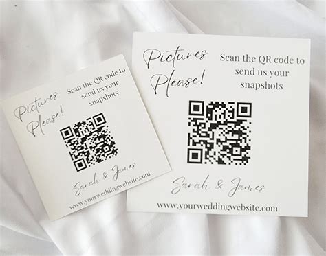 Printable Wedding QR Code Sign QR Code Card For Wedding Wedding Photos QR Card Wedding Table