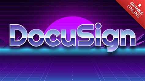 DocuSign Retro Neon Text Effect Generator