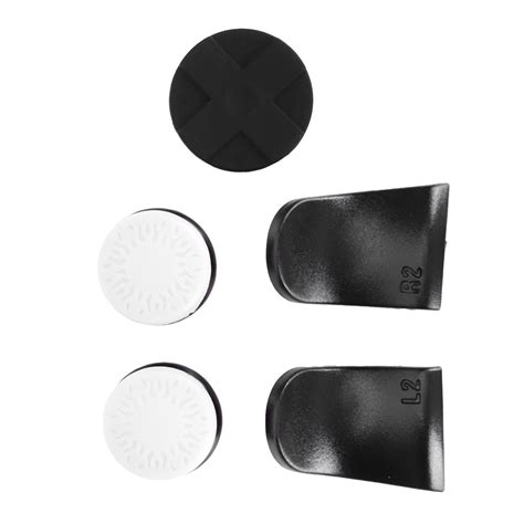 5in 1 Thumb Stick Grip Key Cap Joystick Cover L2 R2 Trigger Extender For Ps5 Controller Blanc