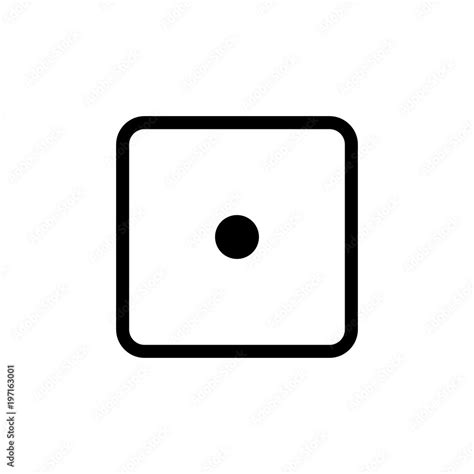 White Dice Number 1 Stock Vector Adobe Stock