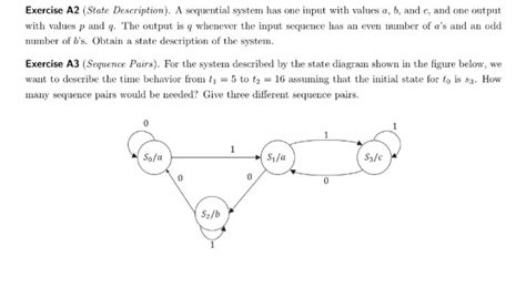 Solved Exercise A2 State Description A Sequential System