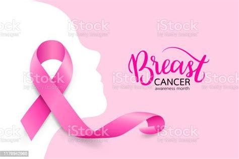 여자 얼굴에 핑크 리본 기호입니다 유방암 인식의 달 캠페인 0명에 대한 스톡 벡터 아트 및 기타 이미지 0명 10월 개념 Istock