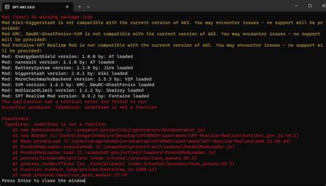 Trying To Install The Spt Realism Mod And This Error Comes Up When I