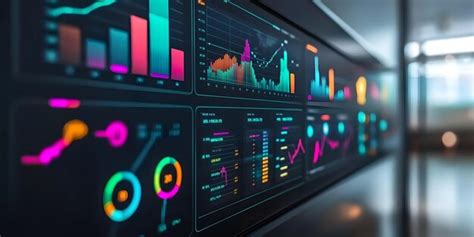 Data Analytics Dashboard With Colorful Graphs Premium Ai Generated Image