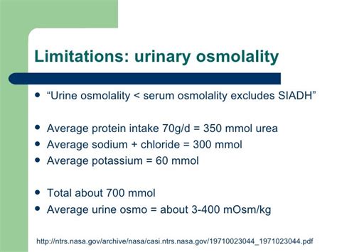 Normal Values Of The Maximum Urine Osmolality In The First