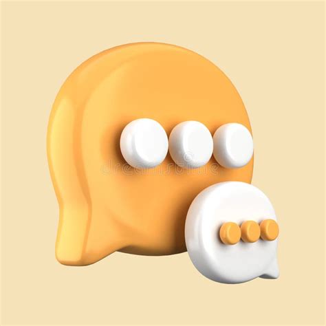 3d Rendering Of Speech Bubble With Notification Icons Stock
