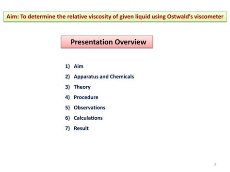 To Determine The Relative Viscosity Of Given Liquid Using Ostwalds