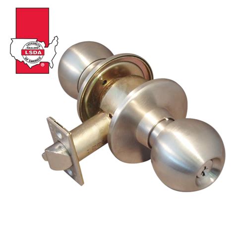 Lsda Commercial Knob Satin Chrome Entry Grade 2 Maple Key Supply
