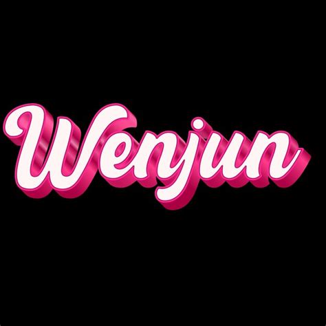 Premium Photo Wenjun Typography 3d Design Pink Black White Background