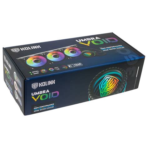 Water Cooler Cpu Aio Kolink Umbra Void Performance Argb 360mm Ti Store