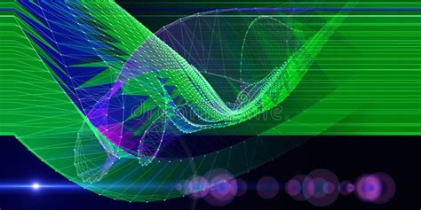 Big Data Abstract Background Polygonal Grid On Dark Presenting