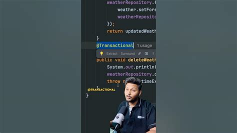 Transaction Rollbacks Coding Springplatform Javaframework Programming Springproject Youtube