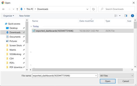Exporting And Importing Dashboards Meshiq