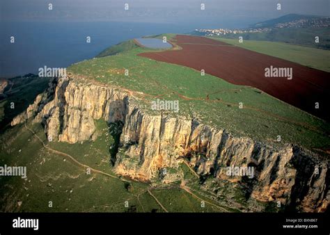 Israel Lower Galilee Mount Arbel Overlooking The Sea Of Galilee An