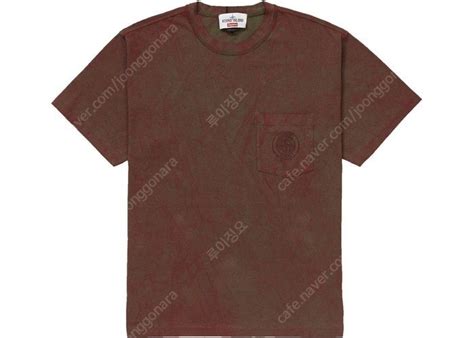 스톤아일랜드 슈프림 반팔 버건디 티셔츠캐쥬얼의류 중고나라