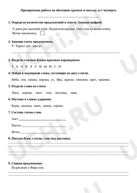 🖍 Проверочная работа №16 по теме “Проверочная работа по обучению