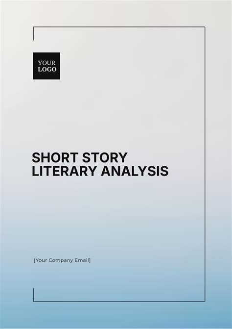 Free Short Story Literary Analysis Template To Edit Online