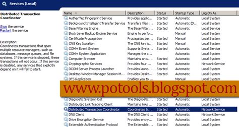Distributed Transaction Coordinator Msdtc Startup Error