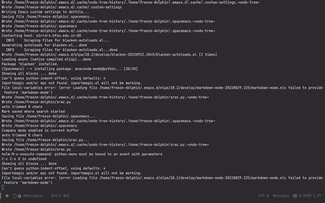 Spacemacs Markdown Failed To Provide Feature Markdown Mode Spacemacs Emacs China