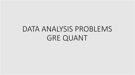 Data Analysis Problems Ppt