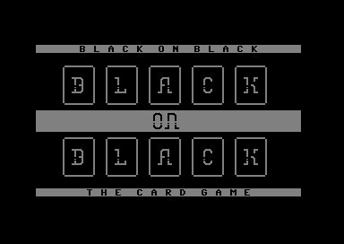 CSDb Black On Black The Card Game By Logiker CSDb Black On Black The Card Game By Logiker