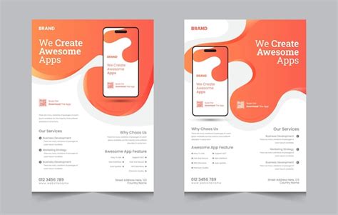 Premium Vector Mobile App Promotional Flyer Design With Modern Layout Premium Vector Mobile App Promotional Flyer Design With Modern Layout