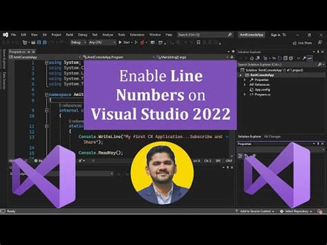 How To Display Line Numbers In Text Editor On Visual Studio YouTube