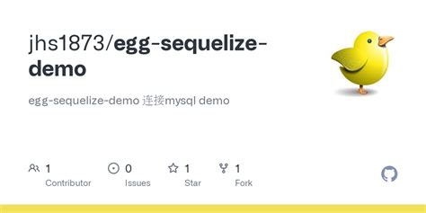 Github Jhs Egg Sequelize Demo Egg Sequelize Demo Mysql Demo
