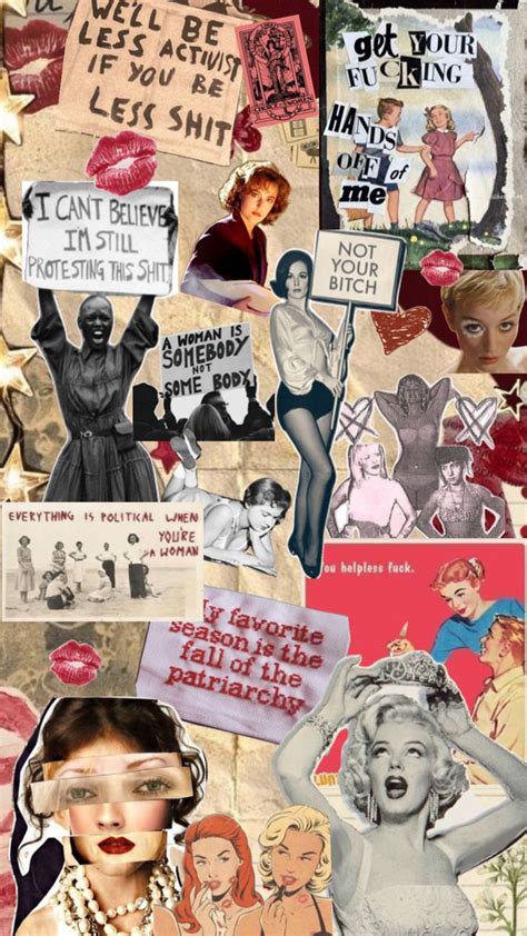 Vintage Feminist Aesthetic Wallpaper 2025 Feminizm Çizimler