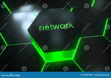 Abstract Futuristic Surface Hexagon Pattern With Light Rays Stock Illustration Illustration Of